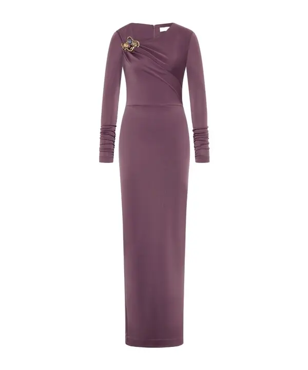 Rebecca Vallance Nala Asymmetric Long Dress - Red