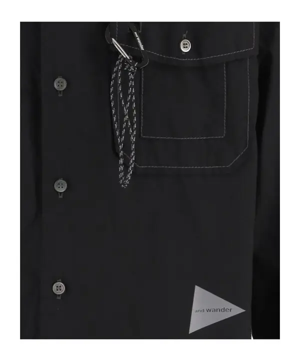 AND WANDER Practical Pocket Collar Shirt