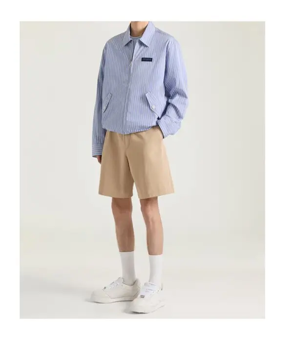 Givenchy Couture Seam Bermuda Shorts In Cotton With Grosgrain Detail