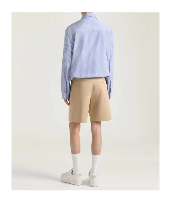 Givenchy Couture Seam Bermuda Shorts In Cotton With Grosgrain Detail
