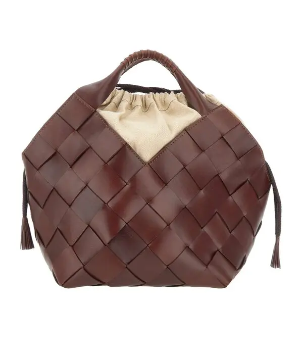 Dragon Diffusion Botteghe Woven Leather Bucket Bag