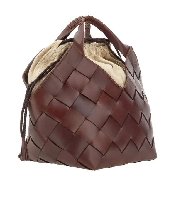Dragon Diffusion Botteghe Woven Leather Bucket Bag