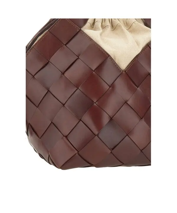 Dragon Diffusion Botteghe Woven Leather Bucket Bag