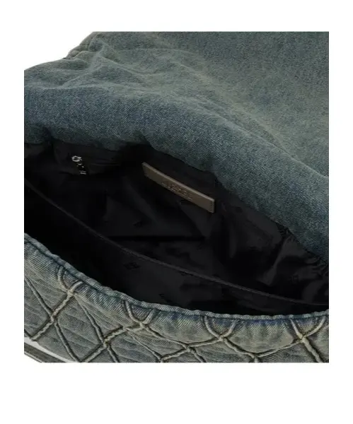 DIESEL® Large Quilted Shoulder Bag With Charm Detail