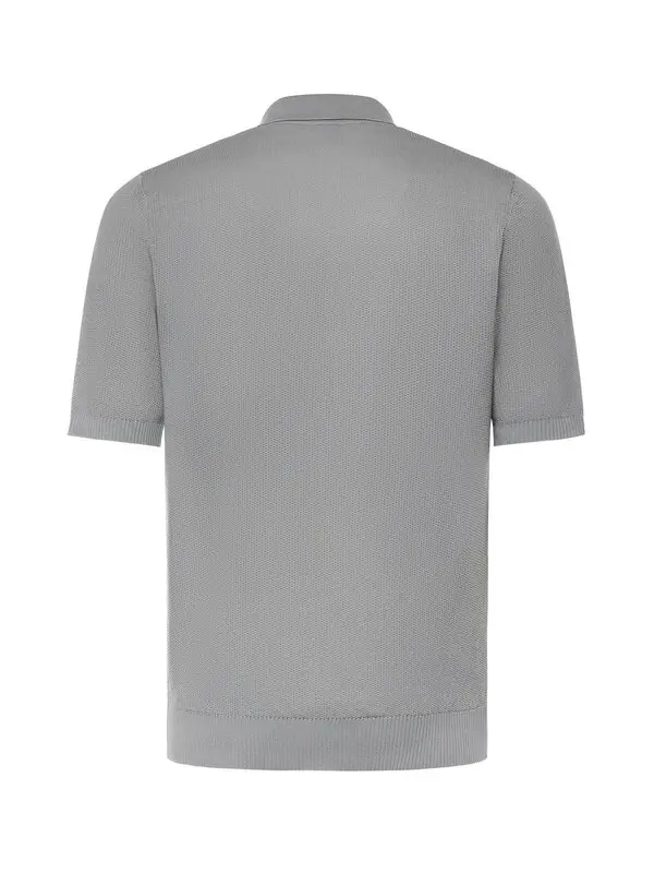 Eleventy Short-sleeve Knit Polo Top