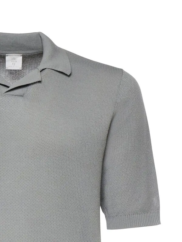 Eleventy Short-sleeve Knit Polo Top