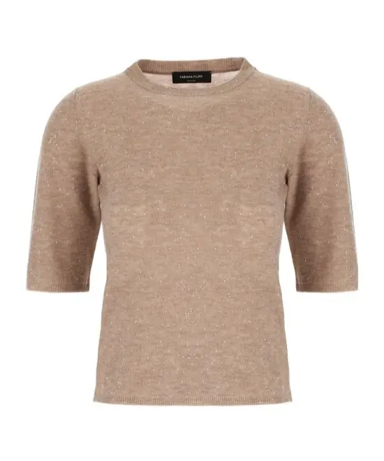 Fabiana Filippi Short-sleeved Knit Top With Sequins