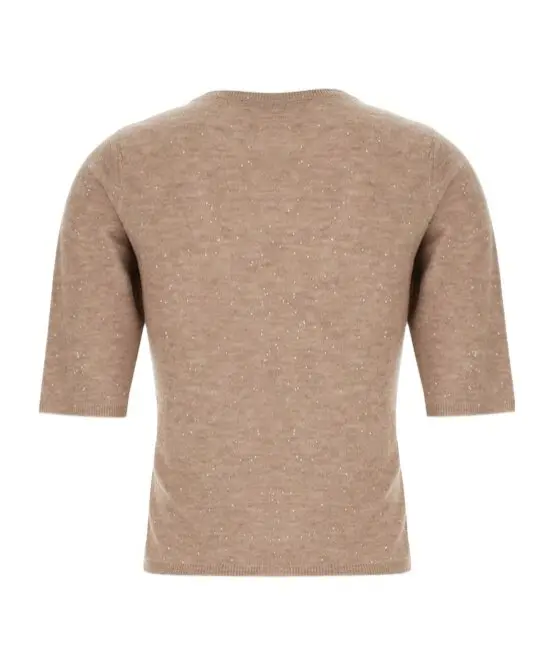 Fabiana Filippi Short-sleeved Knit Top With Sequins