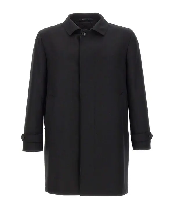 Tagliatore Single-breasted Twill Coat