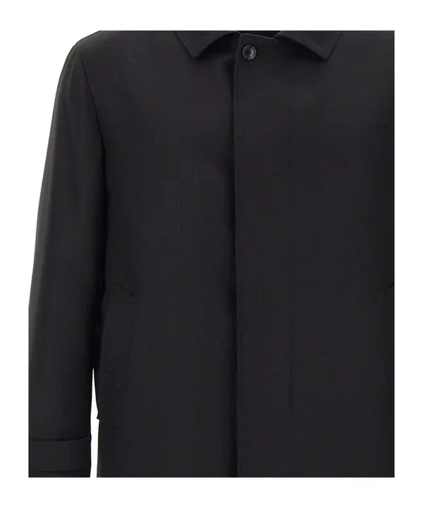 Tagliatore Single-breasted Twill Coat
