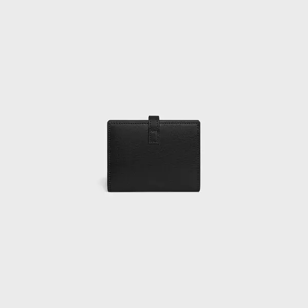 Celine Bi-fold Card Holder Triomphe Pontet In Goatskin