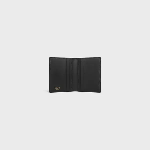 Celine Bi-fold Card Holder Triomphe Pontet In Goatskin