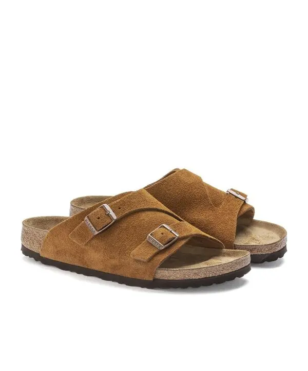 BIRKENSTOCK Zurich Buckled Suede Slip-on Sandals