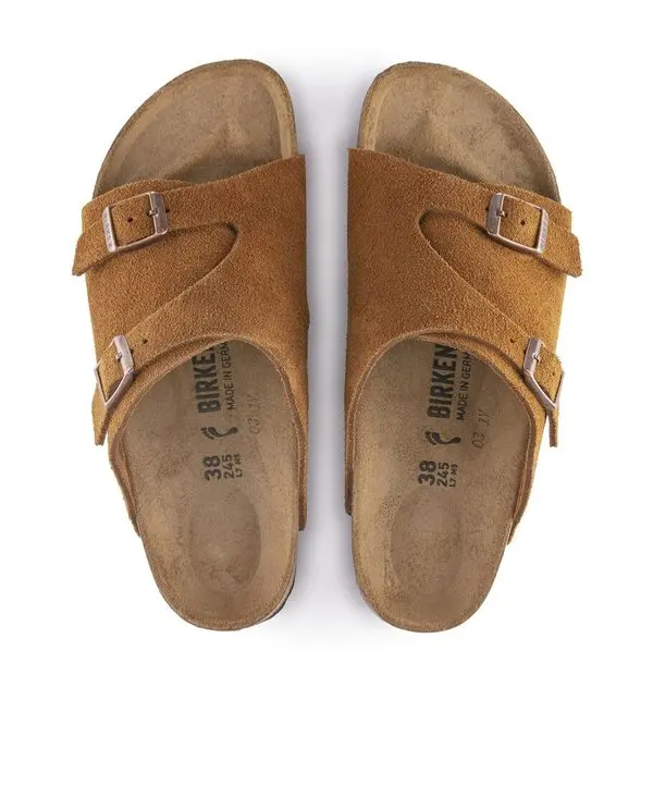 BIRKENSTOCK Zurich Buckled Suede Slip-on Sandals