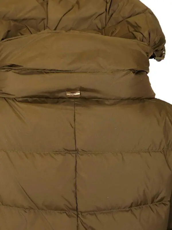 Herno Hooded Zip-up Down Jacket With Panelled Cuffs