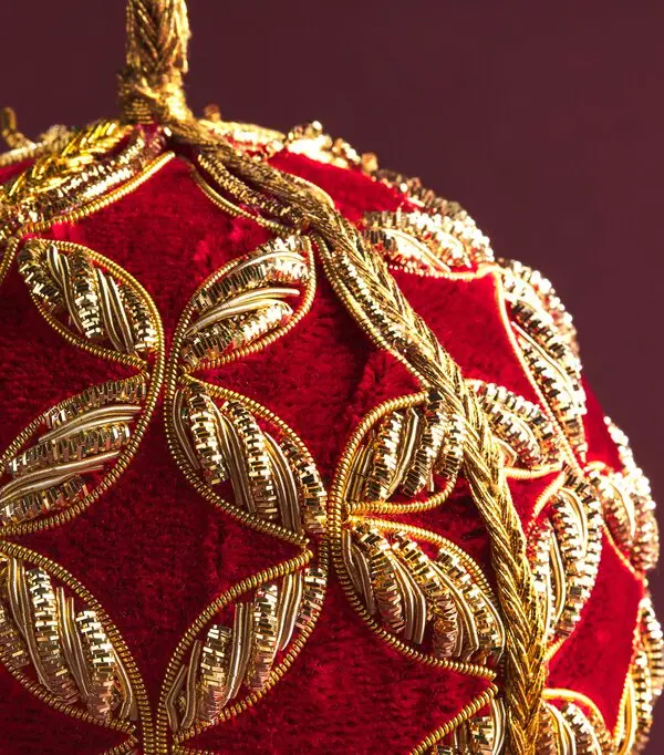 Harrods Velvet Embroidered Bauble