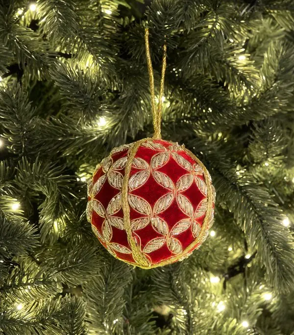 Harrods Velvet Embroidered Bauble