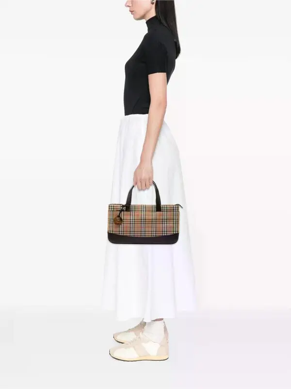 Burberry Haymarket Check Canvas Handbag