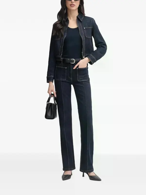 BENETTON Patch-pocket Pressed-crease Jeans