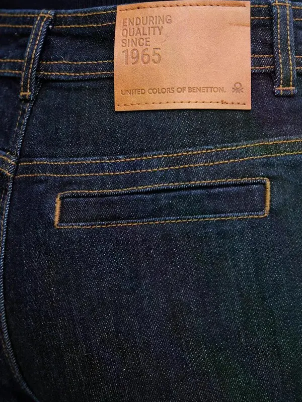 BENETTON Patch-pocket Pressed-crease Jeans