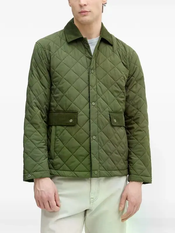 BENETTON Quilted Corduroy-collar Jacket