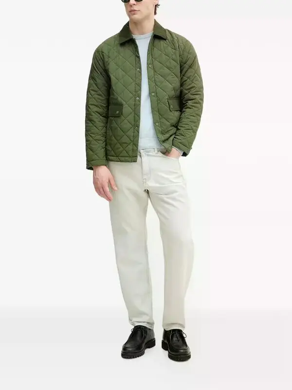 BENETTON Quilted Corduroy-collar Jacket