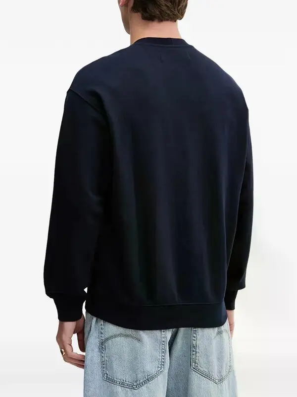 BENETTON Crew Neck Long Sleeve Sweater With Logo Patch