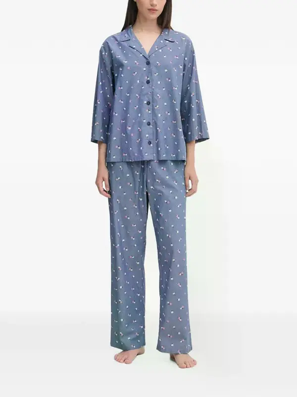 BENETTON Floral-print Pajamas - Blue