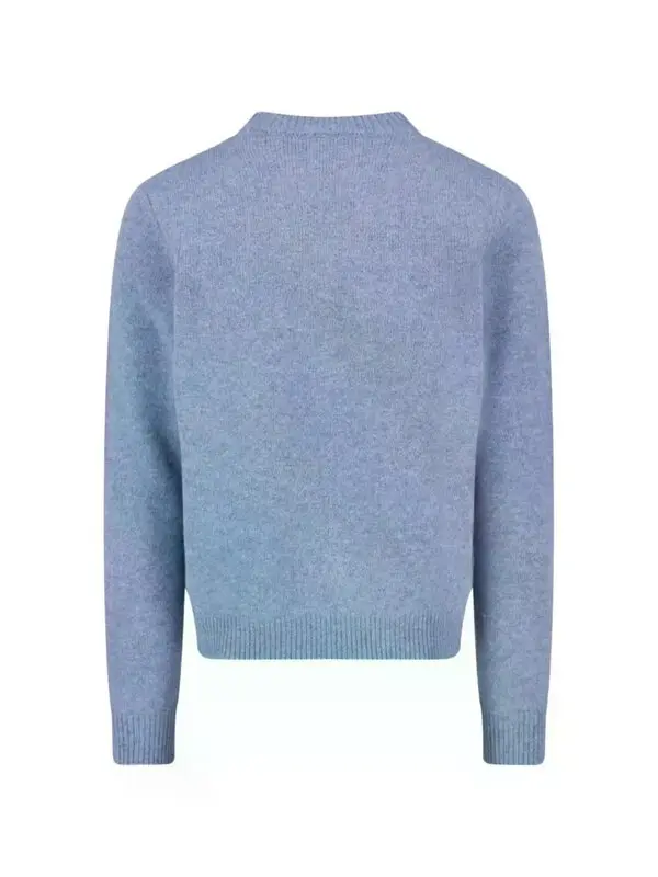 A.p.c. Edmond Logo-embroidered Crew Neck Sweater - Blue