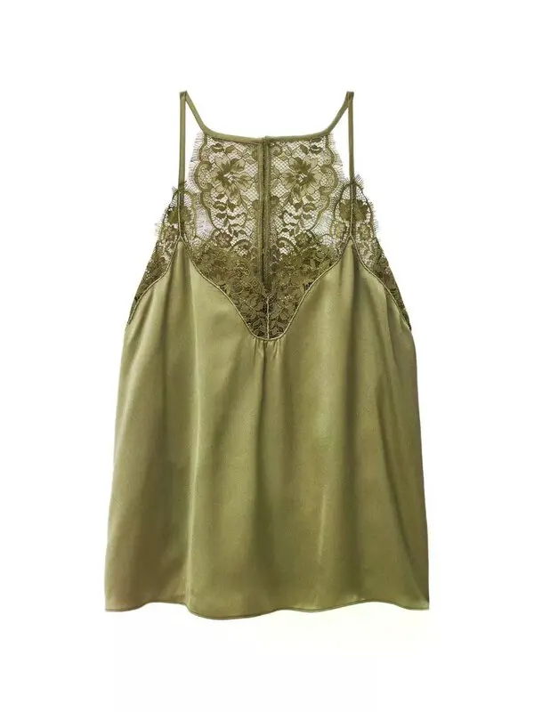 Ba&sh Corina Lace-panelled Halterneck Top