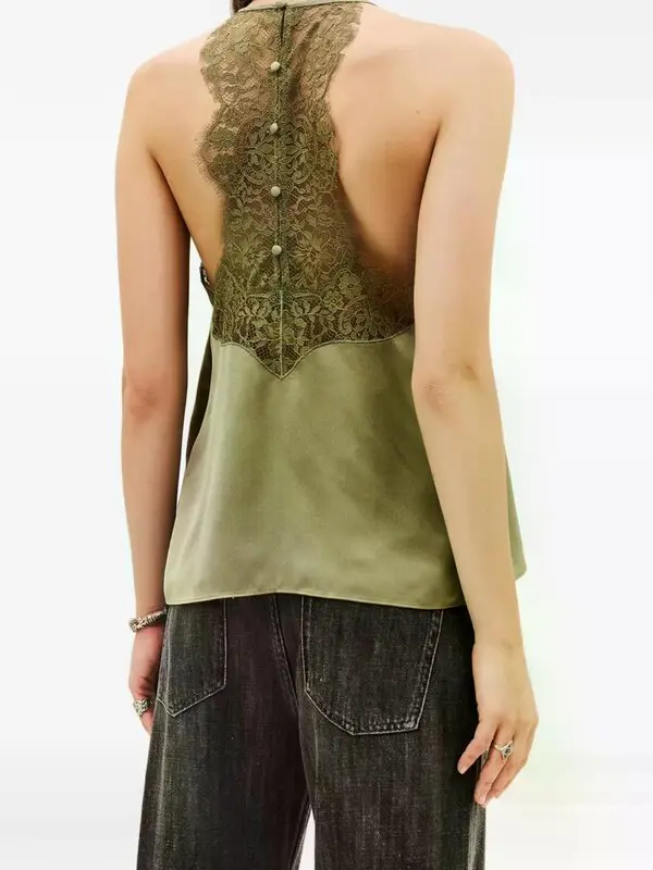 Ba&sh Corina Lace-panelled Halterneck Top