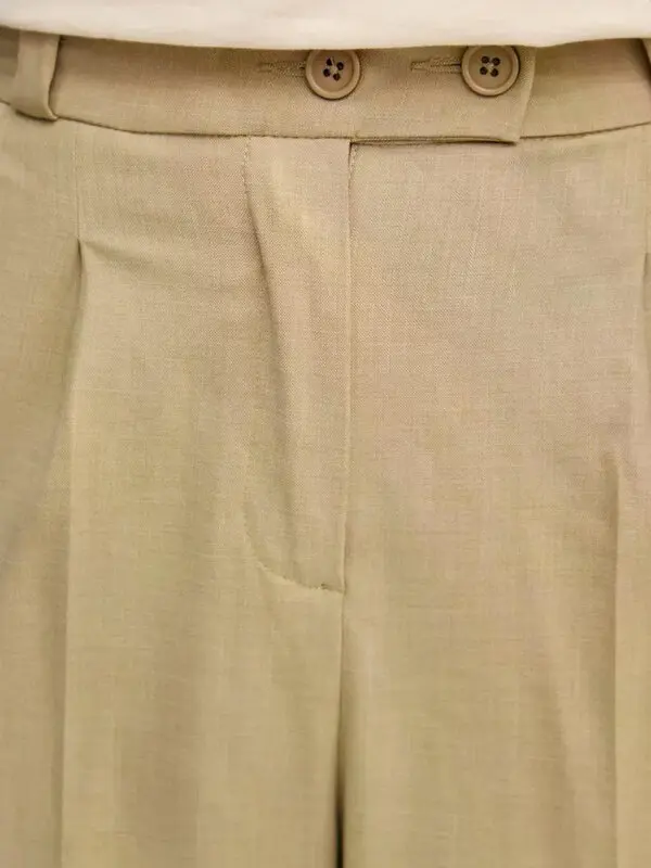 BENETTON Pleated Straight-leg Trousers - Neutrals