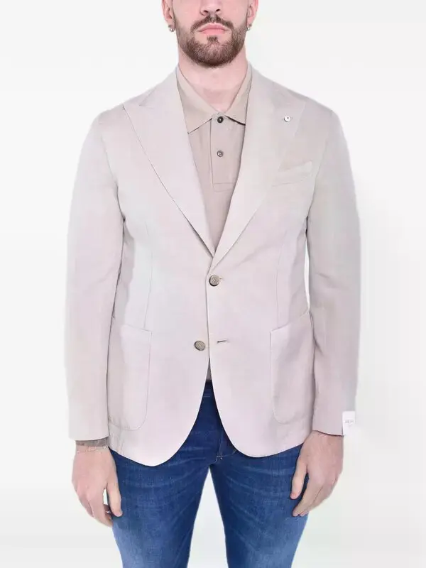 L.B.M. 1911 Notched-lapels Single-breasted Blazer