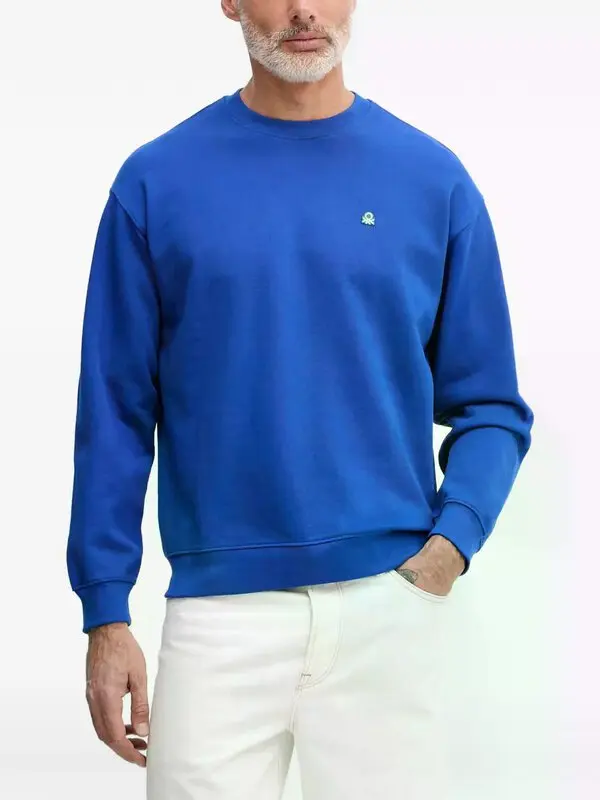 BENETTON Logo Patch Crewneck Sweatshirt