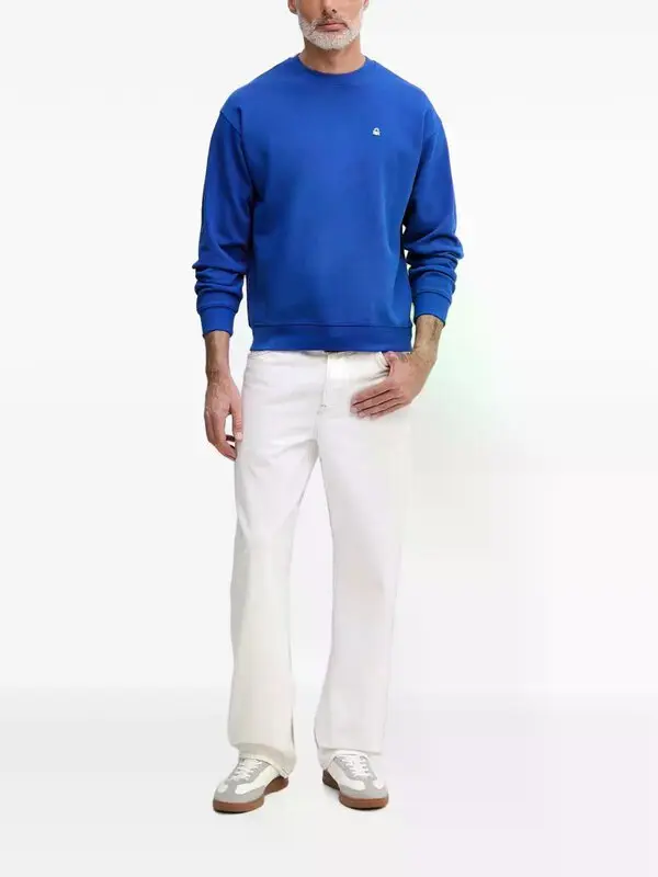 BENETTON Logo Patch Crewneck Sweatshirt