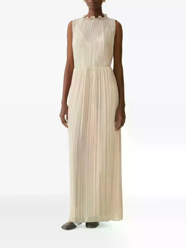 Fabiana Filippi Pleated High Neck Sleeveless Top