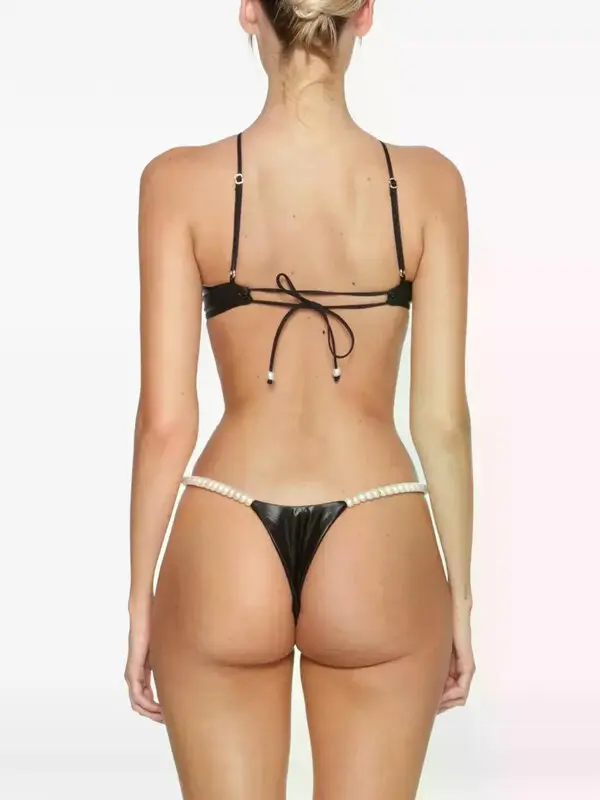 GOD SAVE QUEENS Mia Bikini Briefs With Pearl Embellishments
