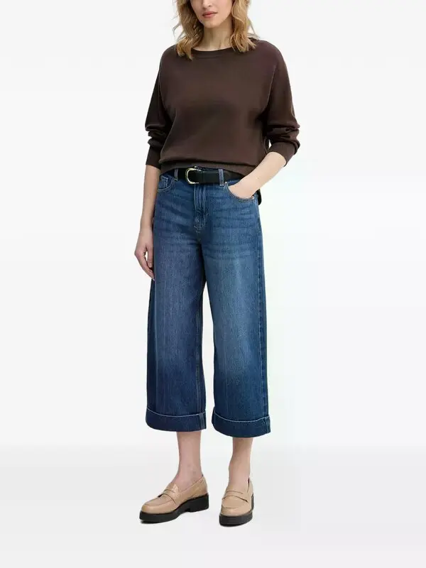 BENETTON Fine Knit Ribbed Trim Sweater