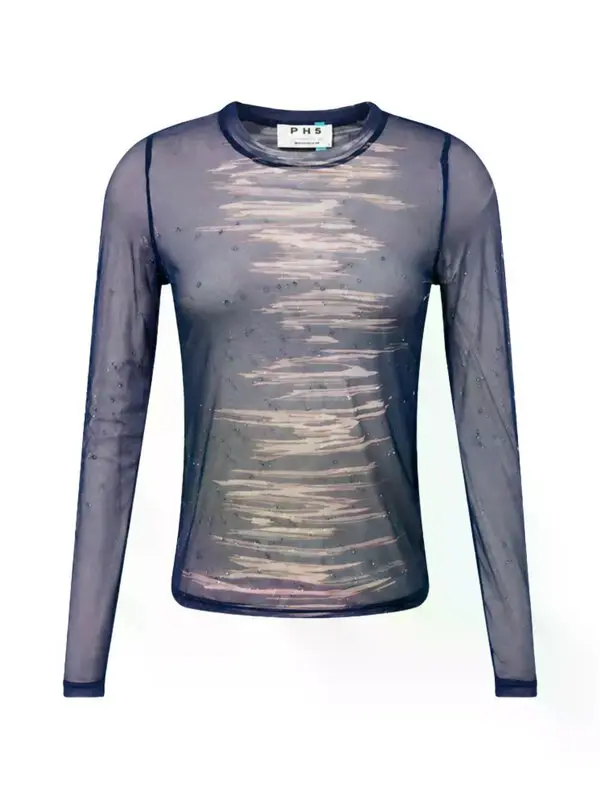 Ph5 Sheer Crystal-embellished Mesh Top