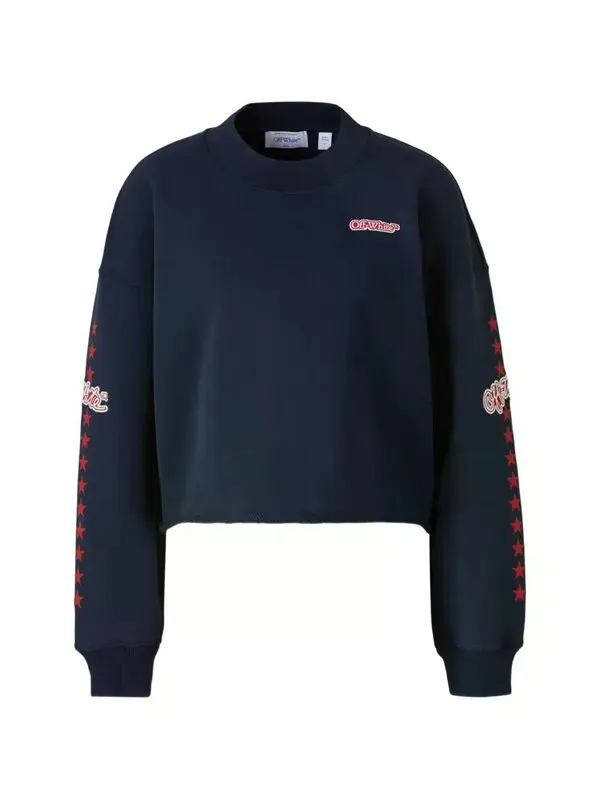 Off-White Logo Embroidered Star Print Sweatshirt
