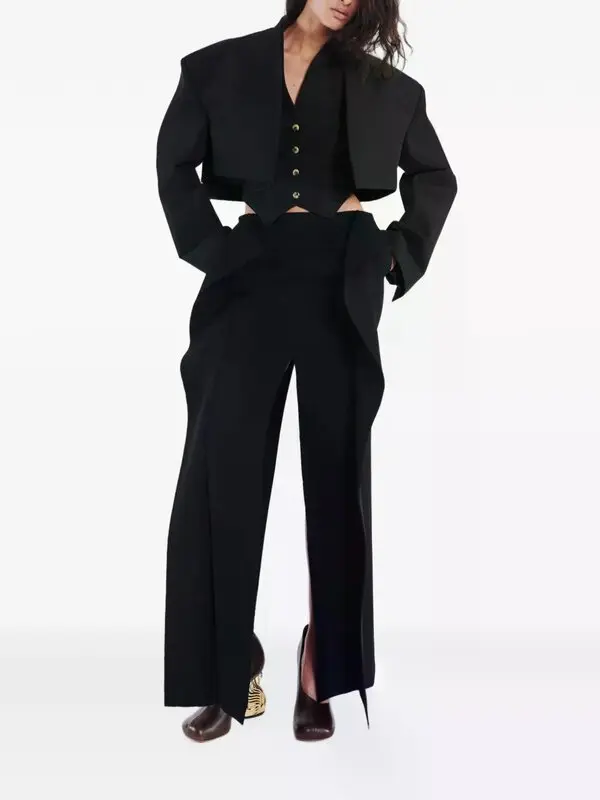 A.W.A.K.E. Mode Panelled Maxi Skirt With Slit Detail