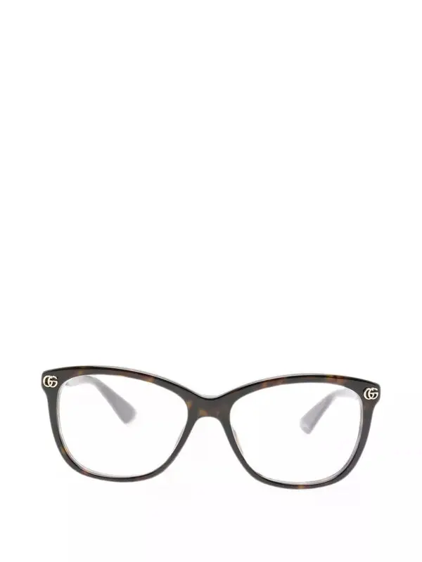 Gucci Double G Cat-eye Glasses - Brown