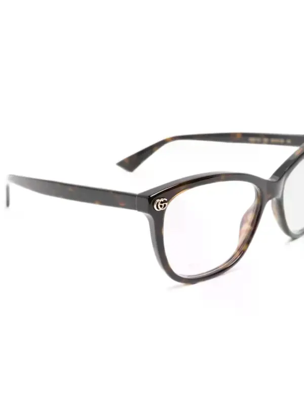 Gucci Double G Cat-eye Glasses - Brown