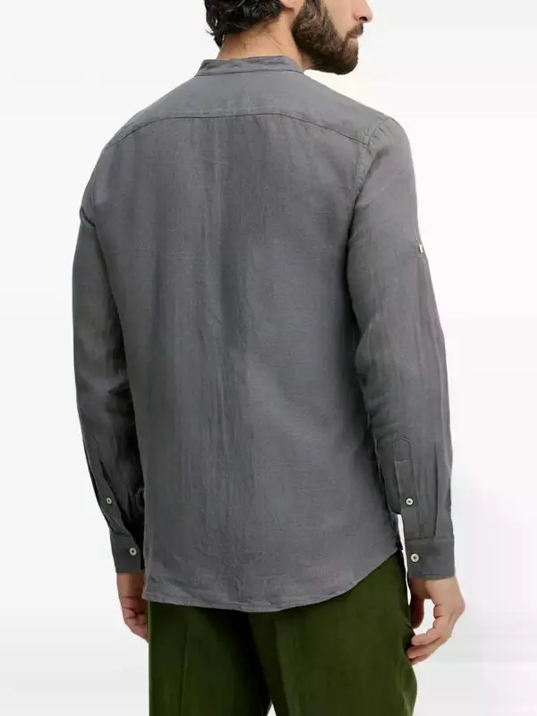 BENETTON Mandarin-collar Pocket Shirt