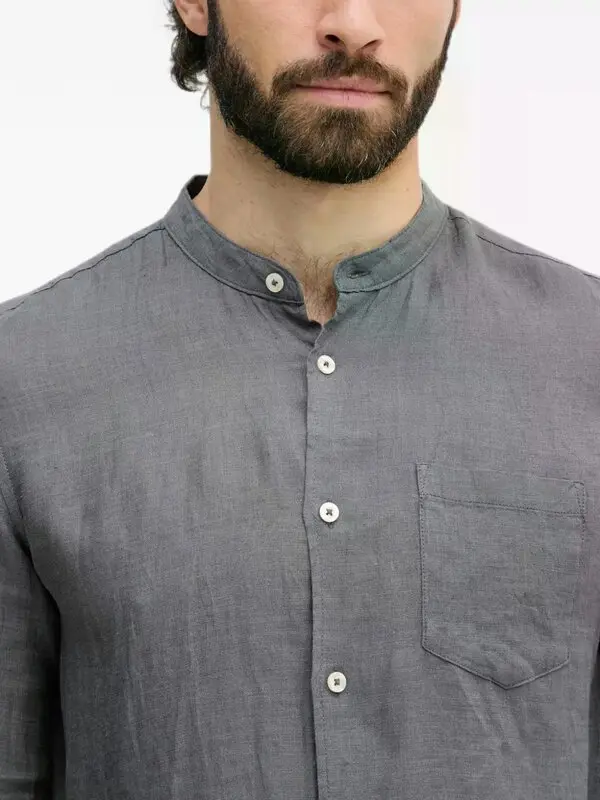 BENETTON Mandarin-collar Pocket Shirt