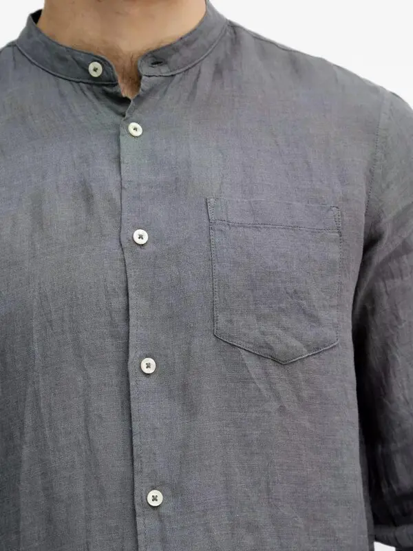 BENETTON Mandarin-collar Pocket Shirt