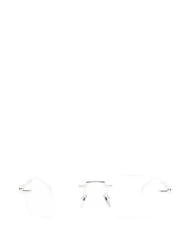 Gucci Rimless Rectangle-frame Glasses - Silver