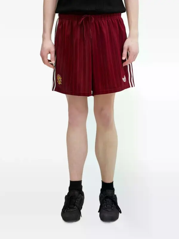 Adidas Originals Burgundy Vertical Stripe Shorts