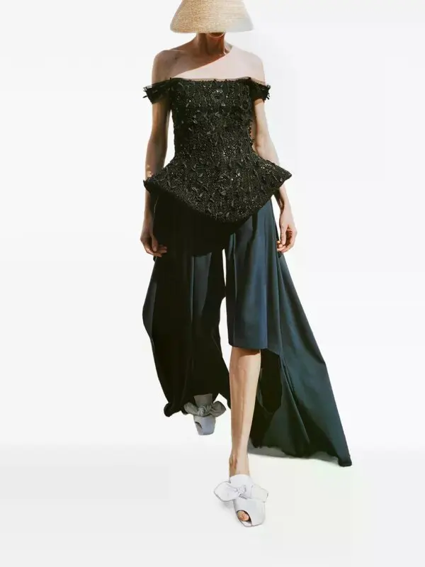 A.W.A.K.E. Mode Sequin-embellished Peplum Top