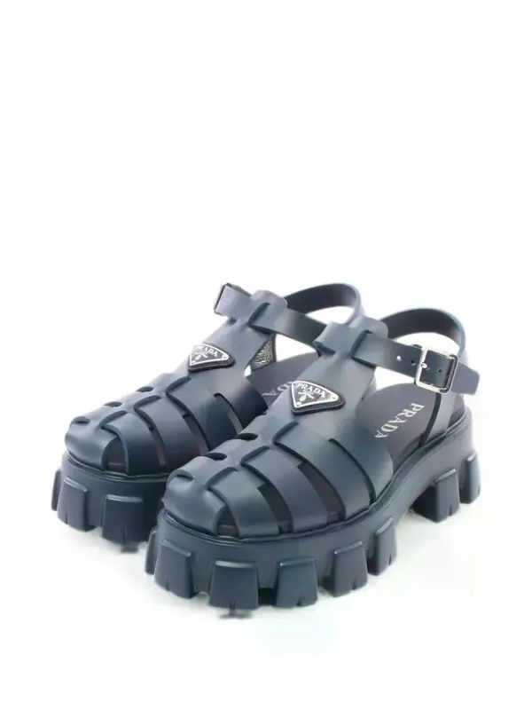Prada Monolith Sandals - Blue